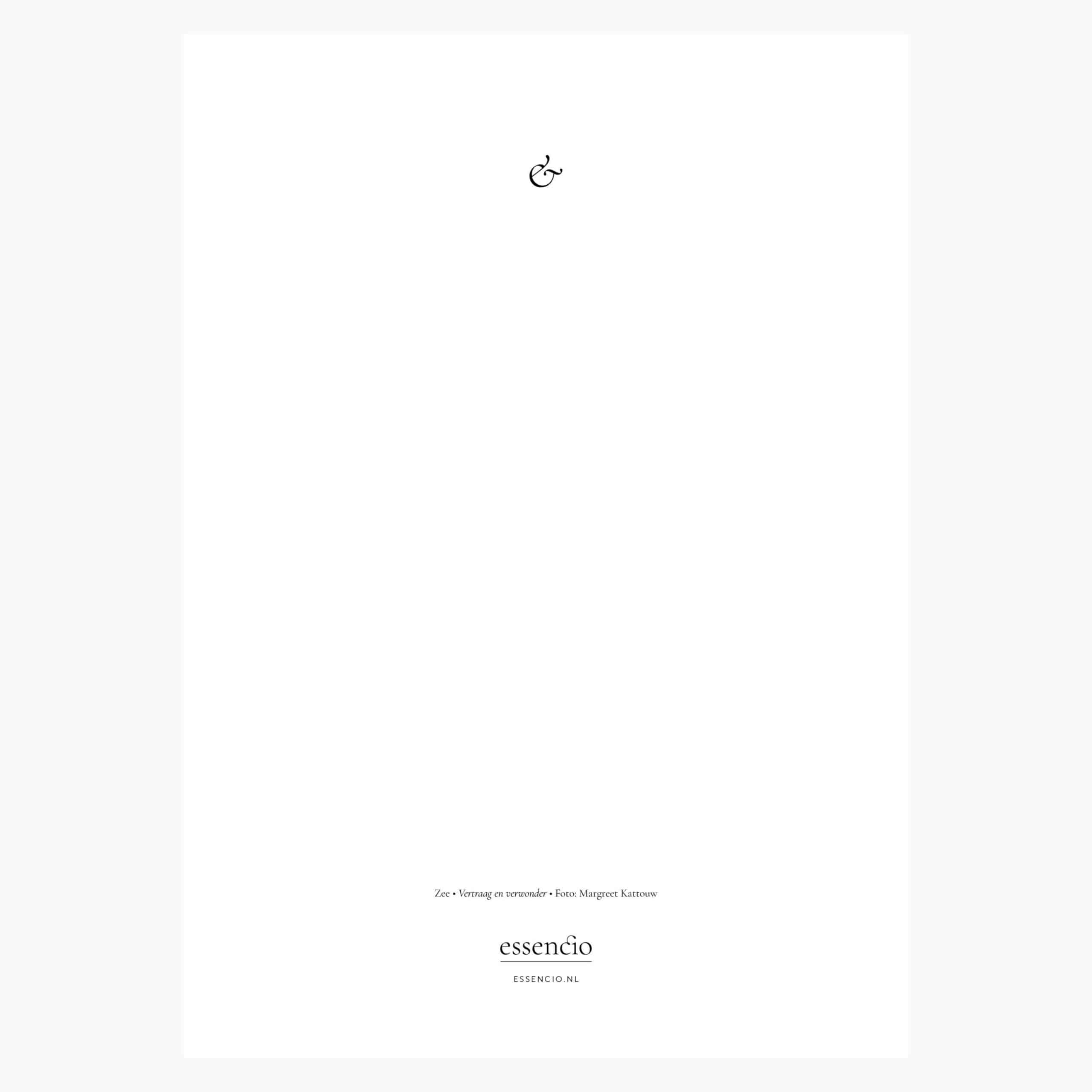 Essencio - Poster A4 - Zee - Vertraag en verwonder